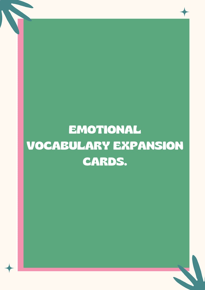 Emotions & Feelings Expansion Cards, Therapy Office Art, Mental Health ...