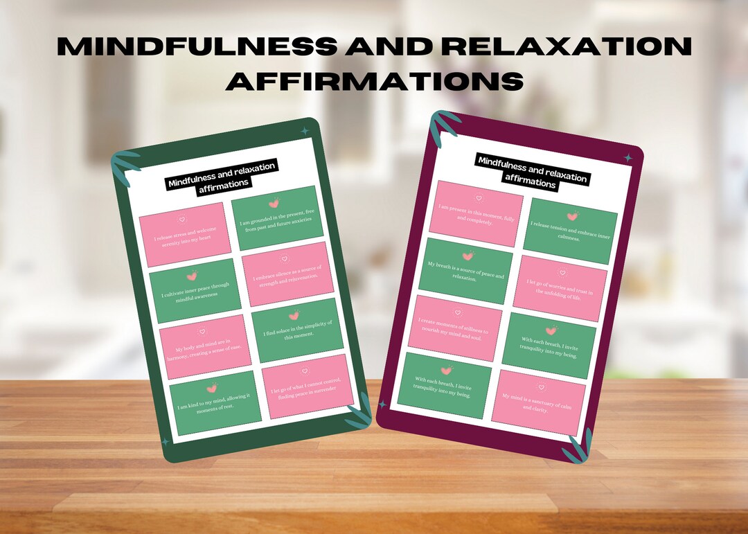 Mindfulness Affirmation Cards to Enhance Self Awareness and Emotional ...