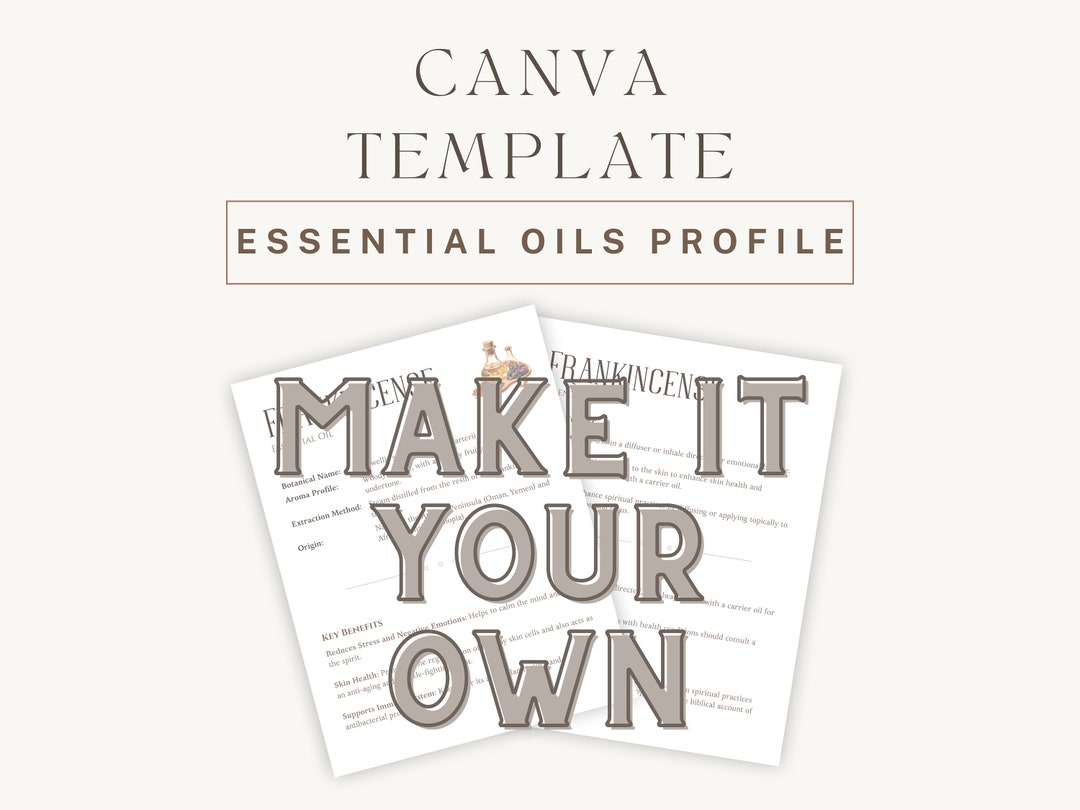Custom Essential Oils Profile Template – Create Your Own Essential Oil ...