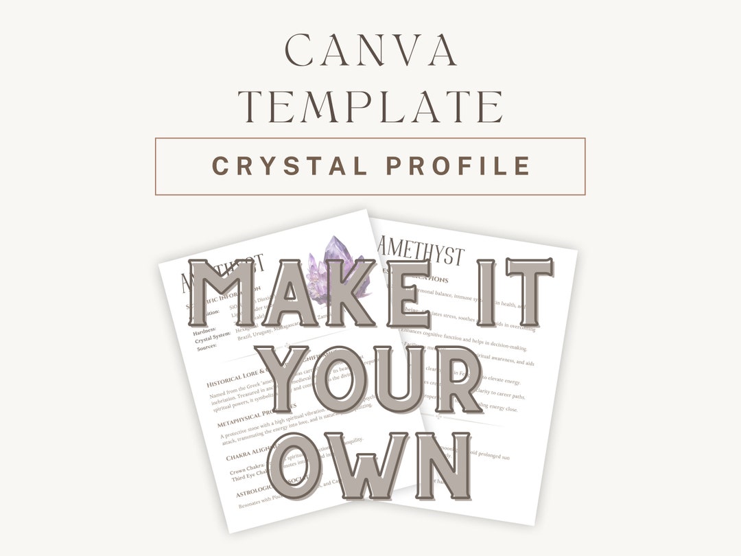 Custom Crystal Template – Create Your Own Crystal Printables With Canva ...