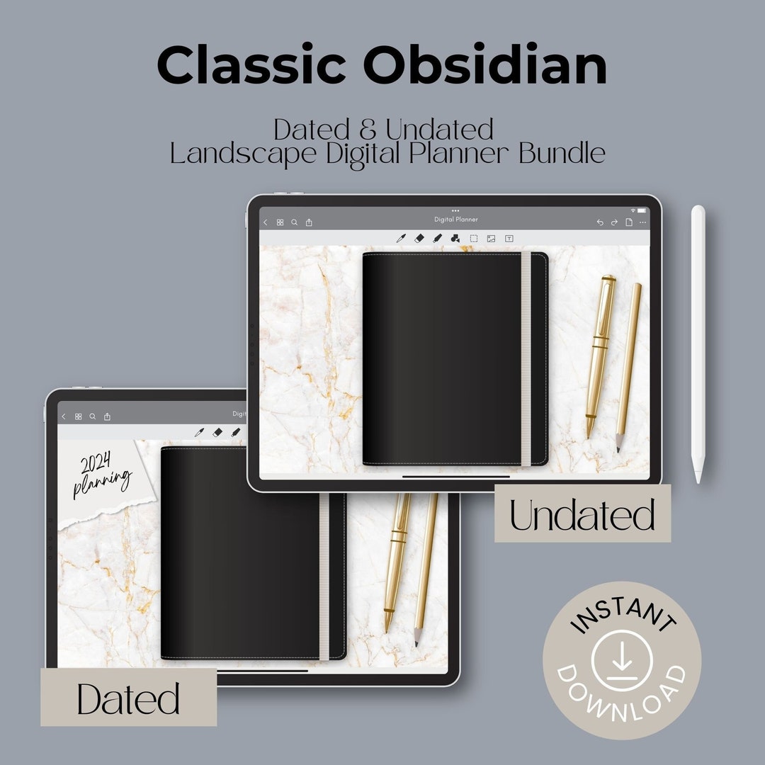 Classic Obsidian Digital Planner BUNDLE - Etsy