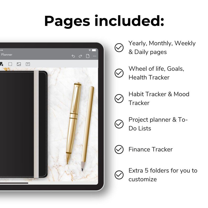 Classic Obsidian Digital Planner BUNDLE - Etsy