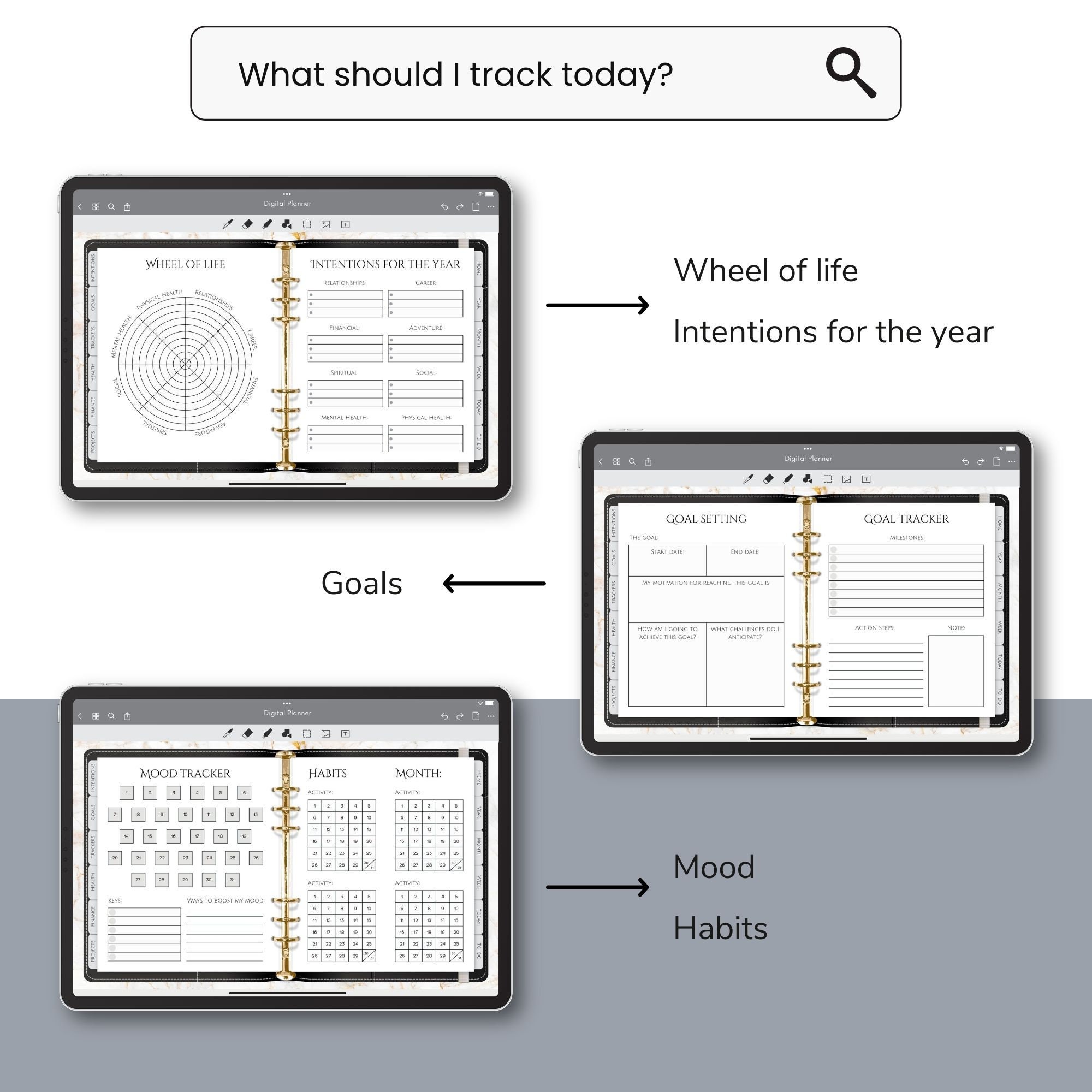 Classic Obsidian Digital Planner BUNDLE - Etsy