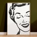 Retro Woman Print for Retro Lover Home Decor Woman Face Feminine ...