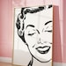 Retro Woman Print for Retro Lover Home Decor Woman Face Feminine ...