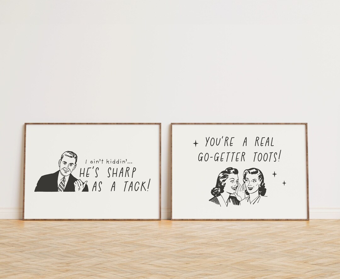 Retro Compliment Poster for Office Wall Art Vintage Compliment Quote ...