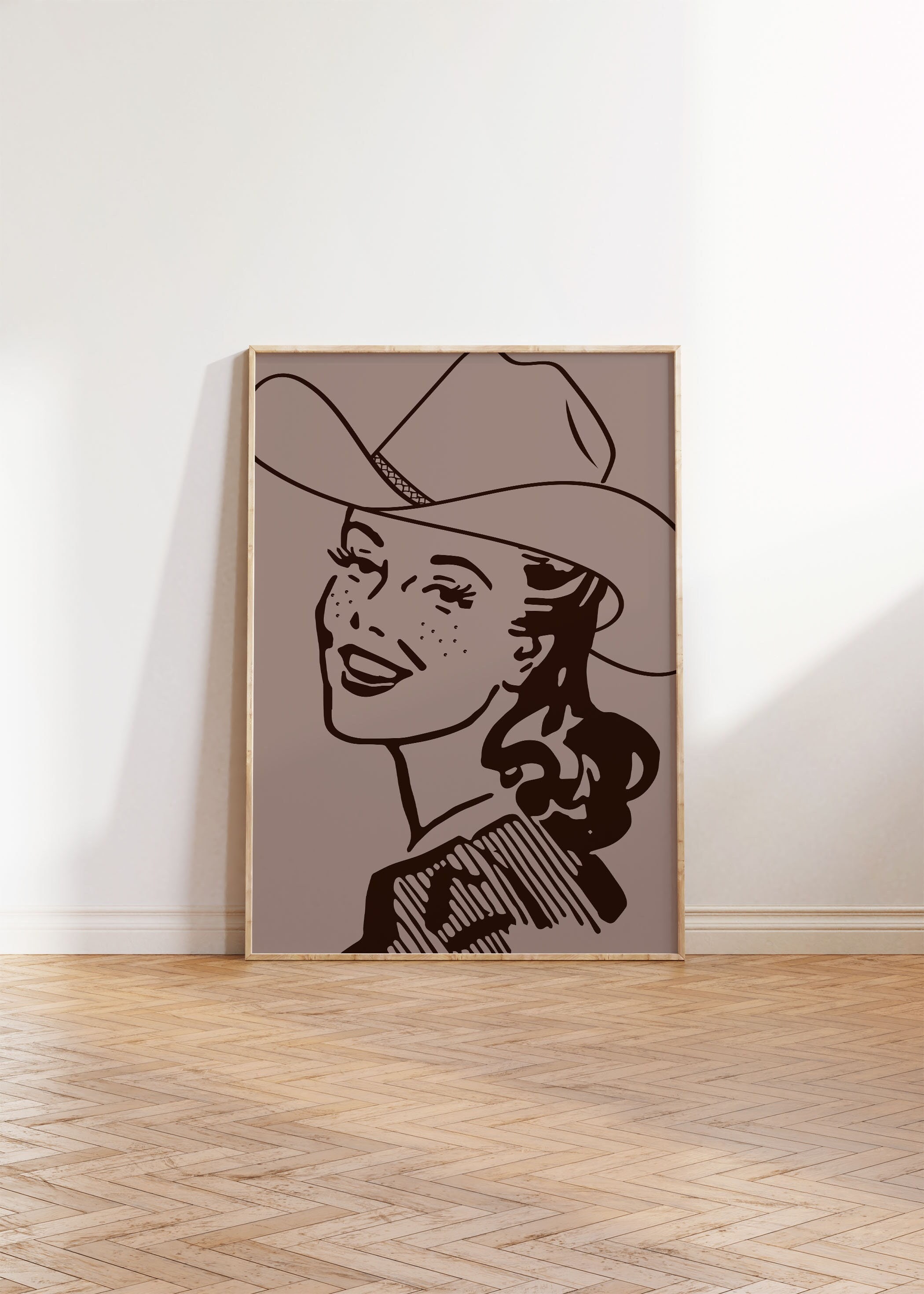 1950s Cowgirl Art, Retro Western Poster, Cowgirl Aesthetic, Wild West ...