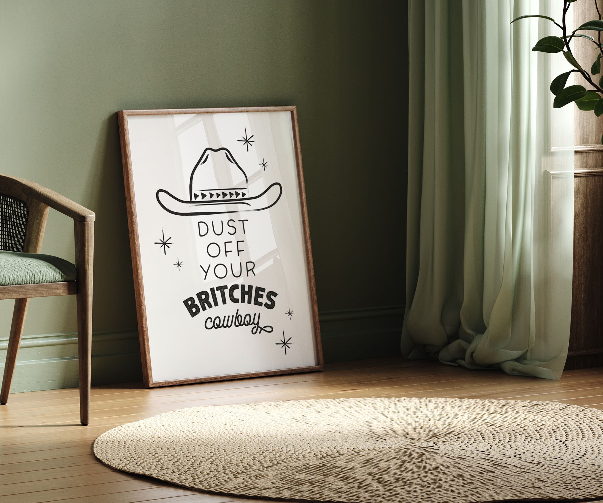 Cowboy Quote Print, Cowboy Wisdom Art, Western Home Decor, Retro Cowboy ...