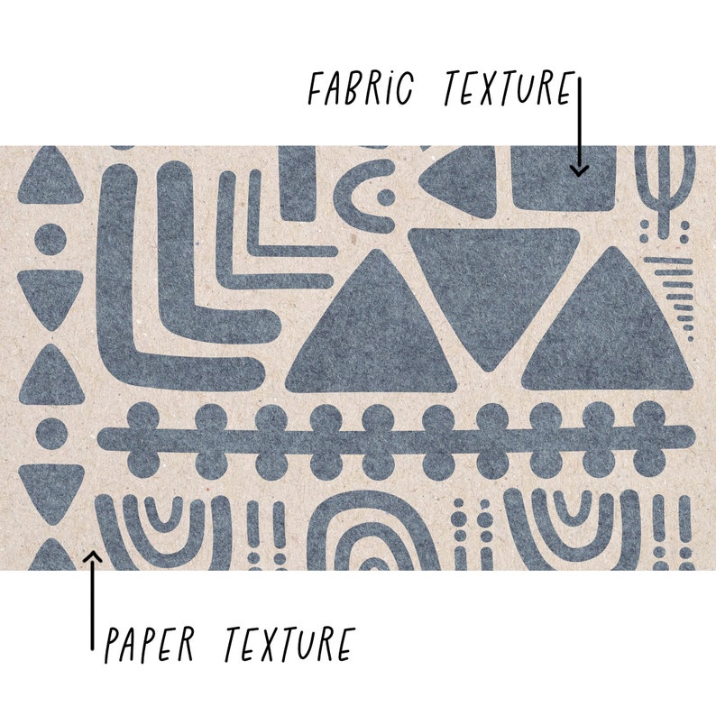 Dusty Blue Aztec Motif Poster, Mexican Folk Art, Yallternative Home DIY ...