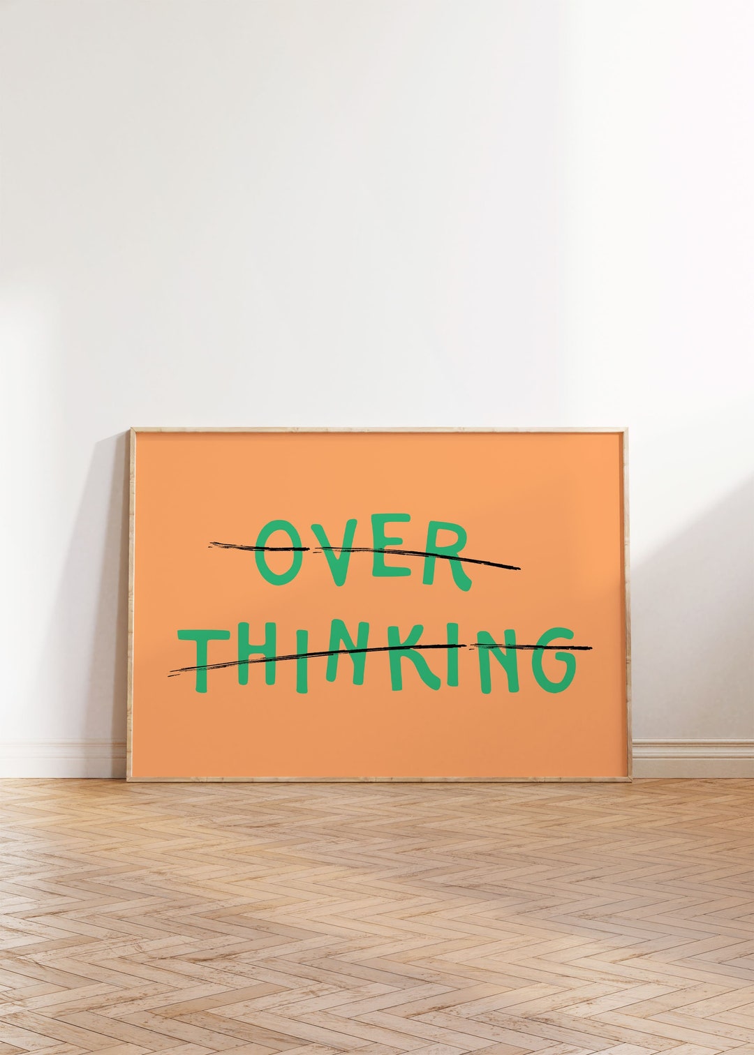 Orange Mental Health Poster for Therapy Wall Decor, Mindfulness Wall ...