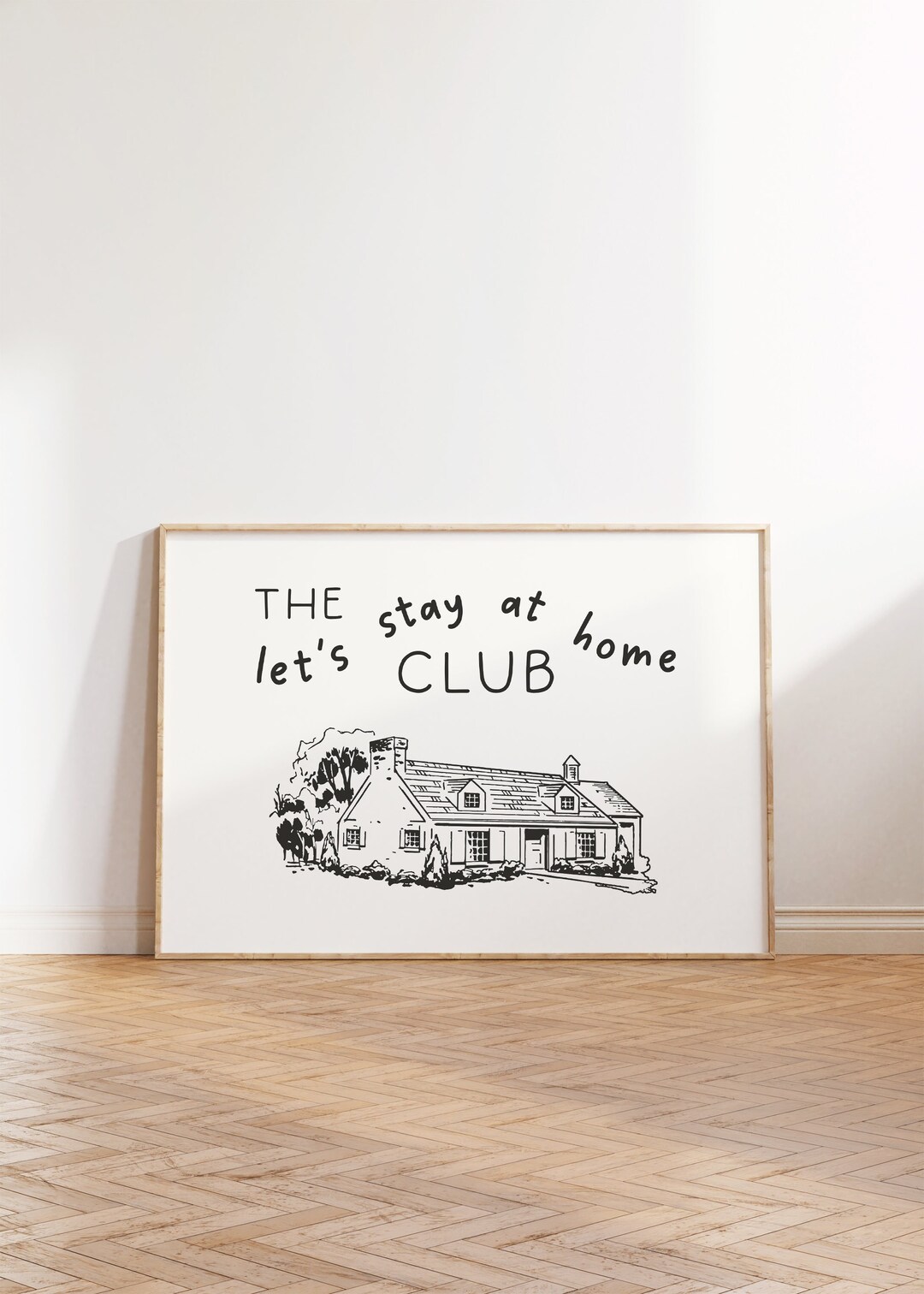 Homebody Living Room Décor, Retro Introvert Art Print, Vintage DIY ...