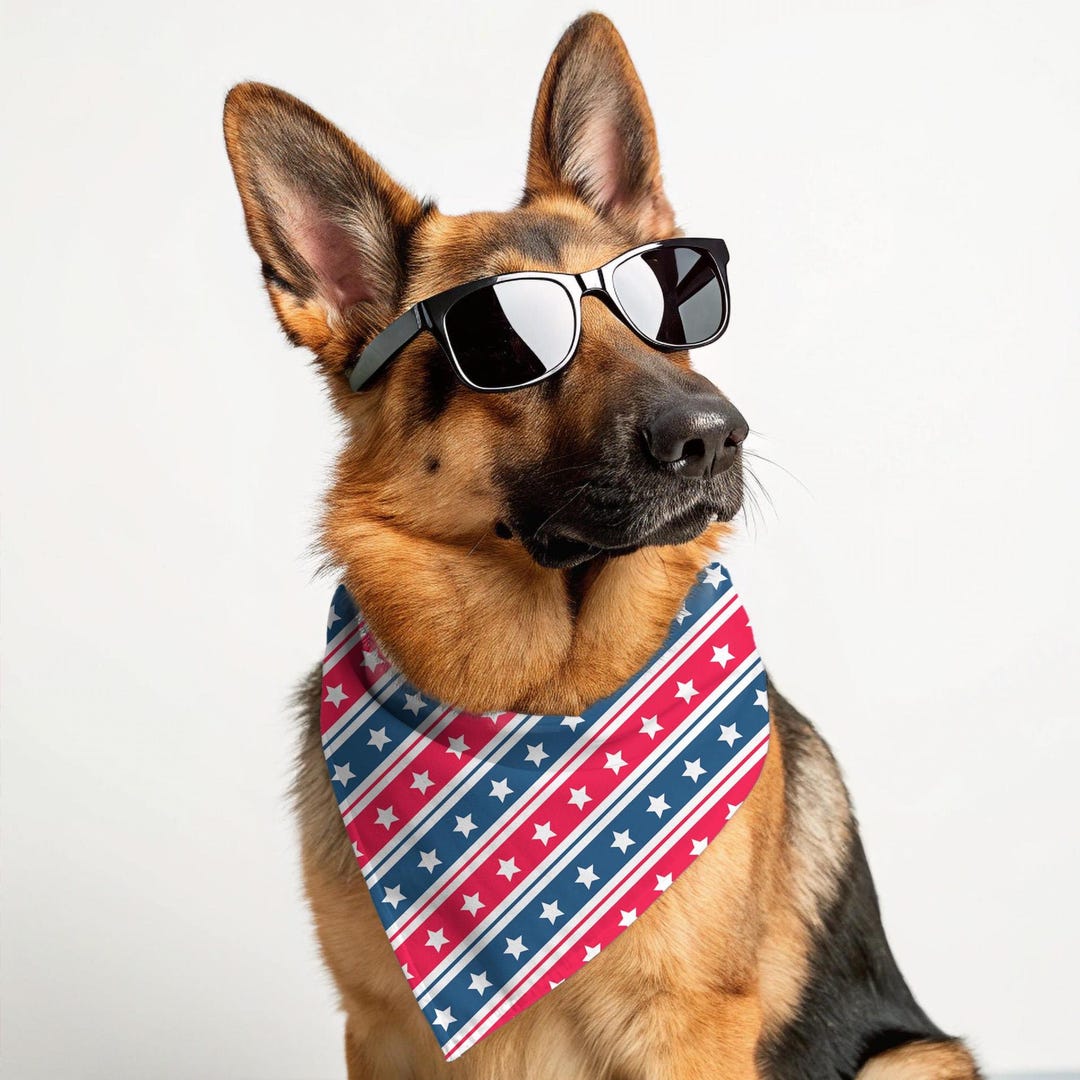 Dog Bandana, Americana Stars & Stripes Bandana for Dog and Cat ...