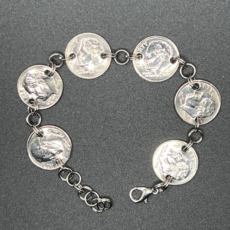 Dime Bracelet – Unique Coin Jewelry, U.S. Dimes - Etsy