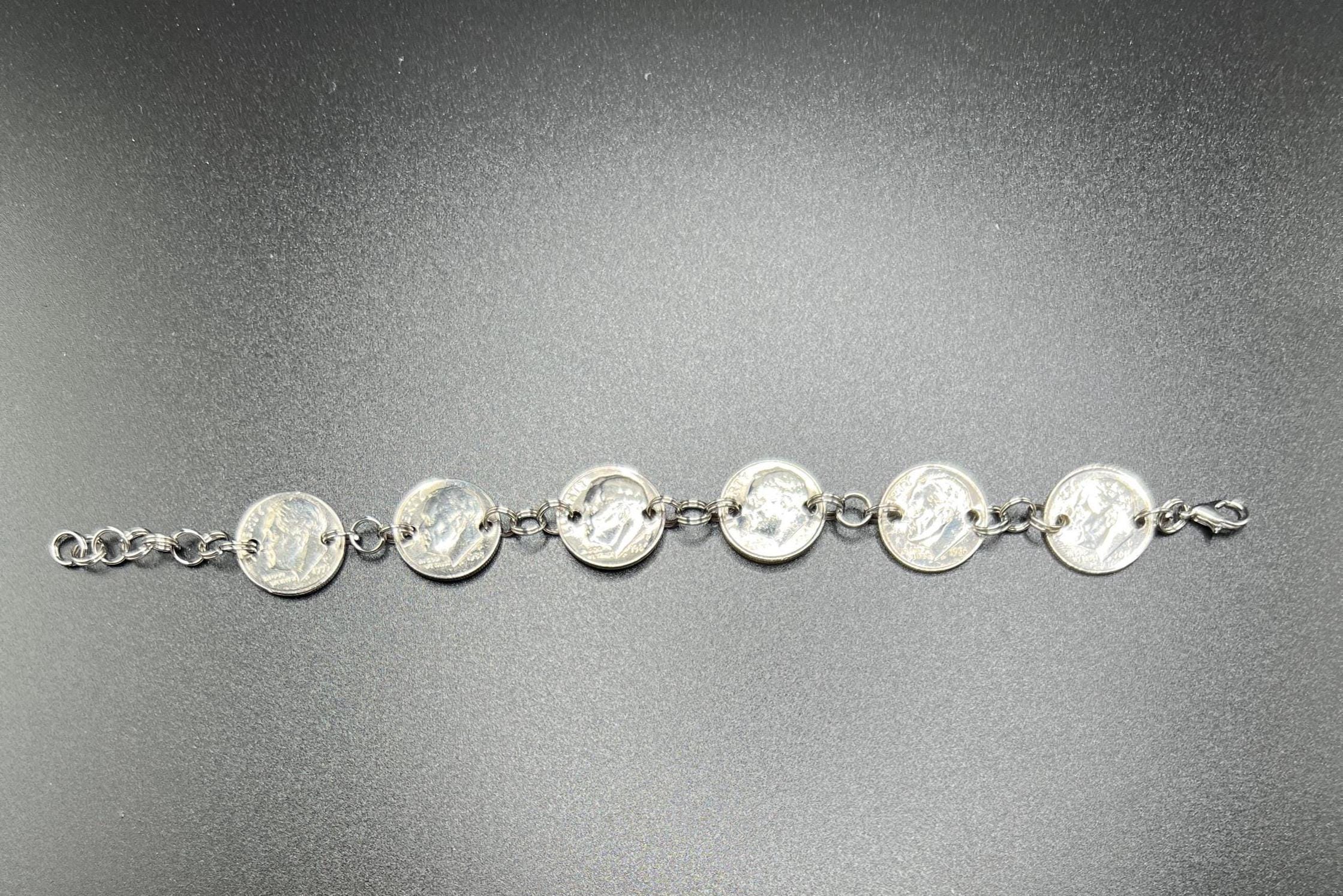 Dime Bracelet – Unique Coin Jewelry, U.S. Dimes - Etsy
