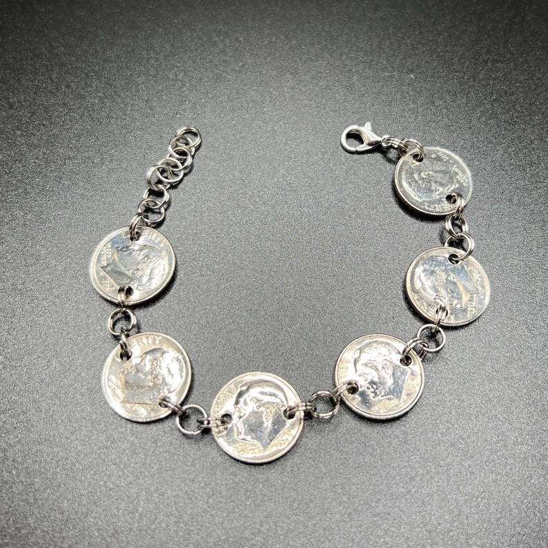 Dime Bracelet – Unique Coin Jewelry, U.S. Dimes - Etsy