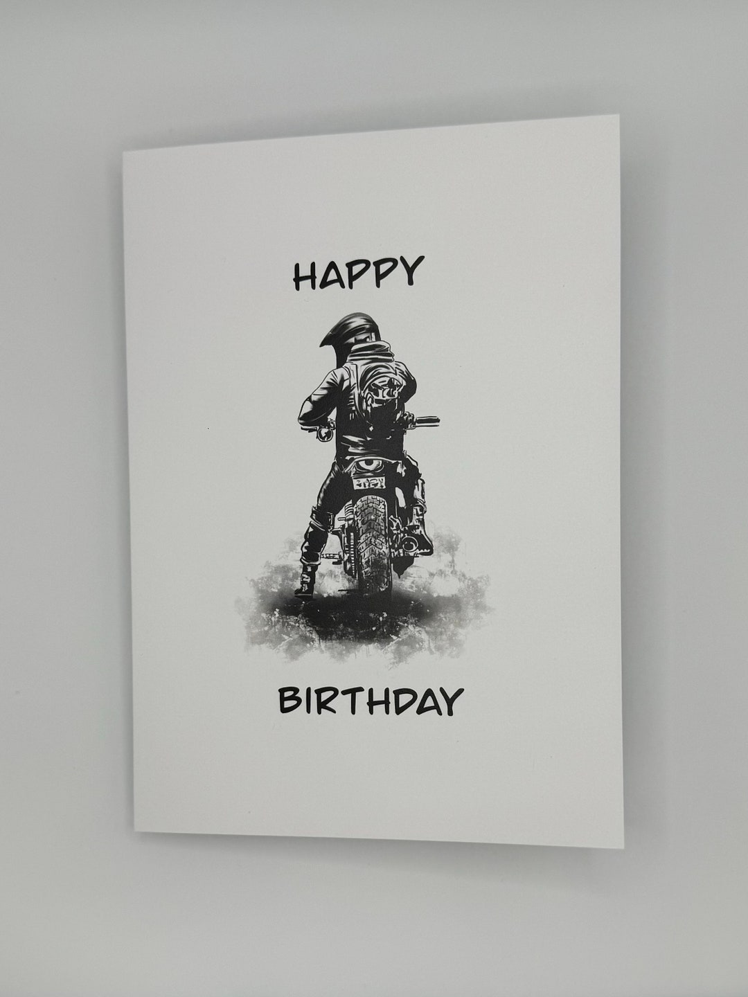 Motorcycle Birthday Card, Birthday Card for Motorcyclists, 5 X 7 Card ...
