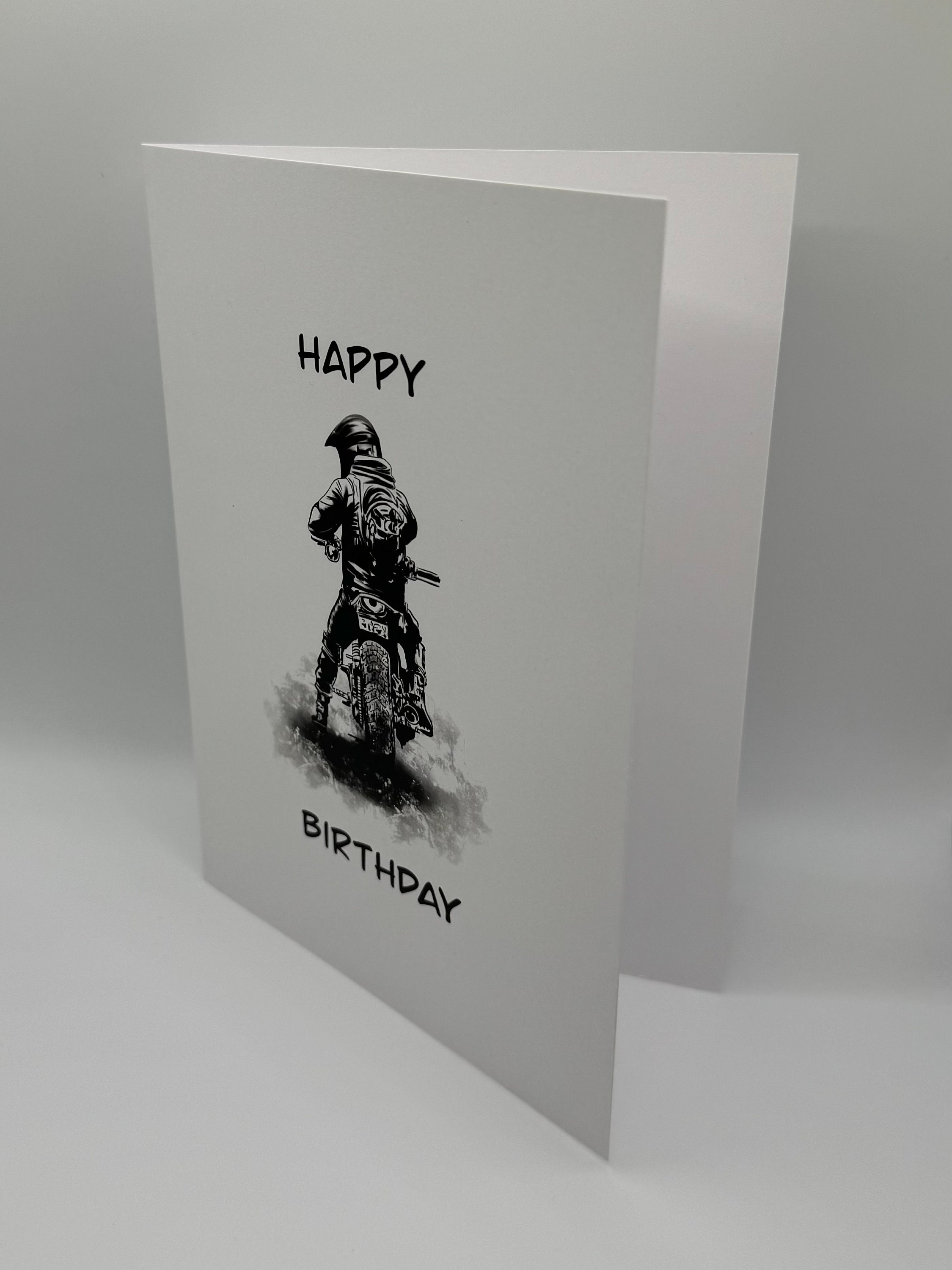 Motorcycle Birthday Card, Birthday Card for Motorcyclists, 5 X 7 Card ...