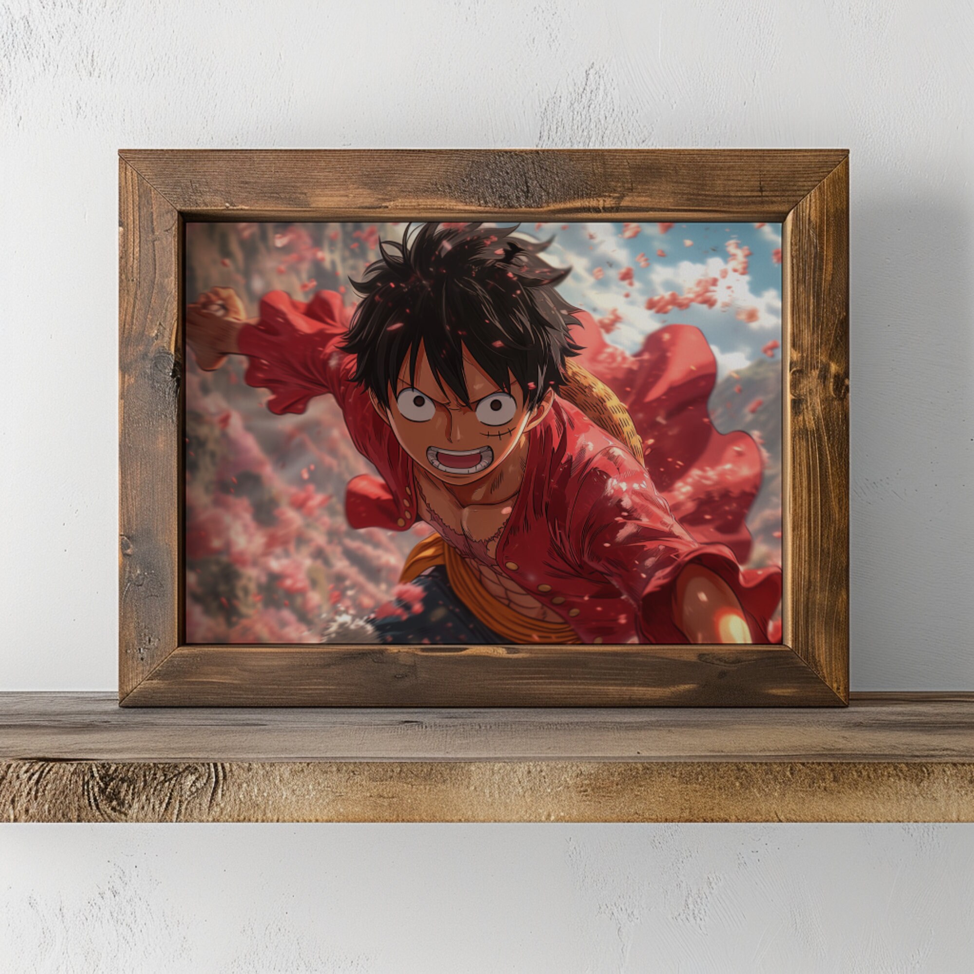 Luffy Poster, One Piece Poster, Anime, Digital Wall Art, Instant ...