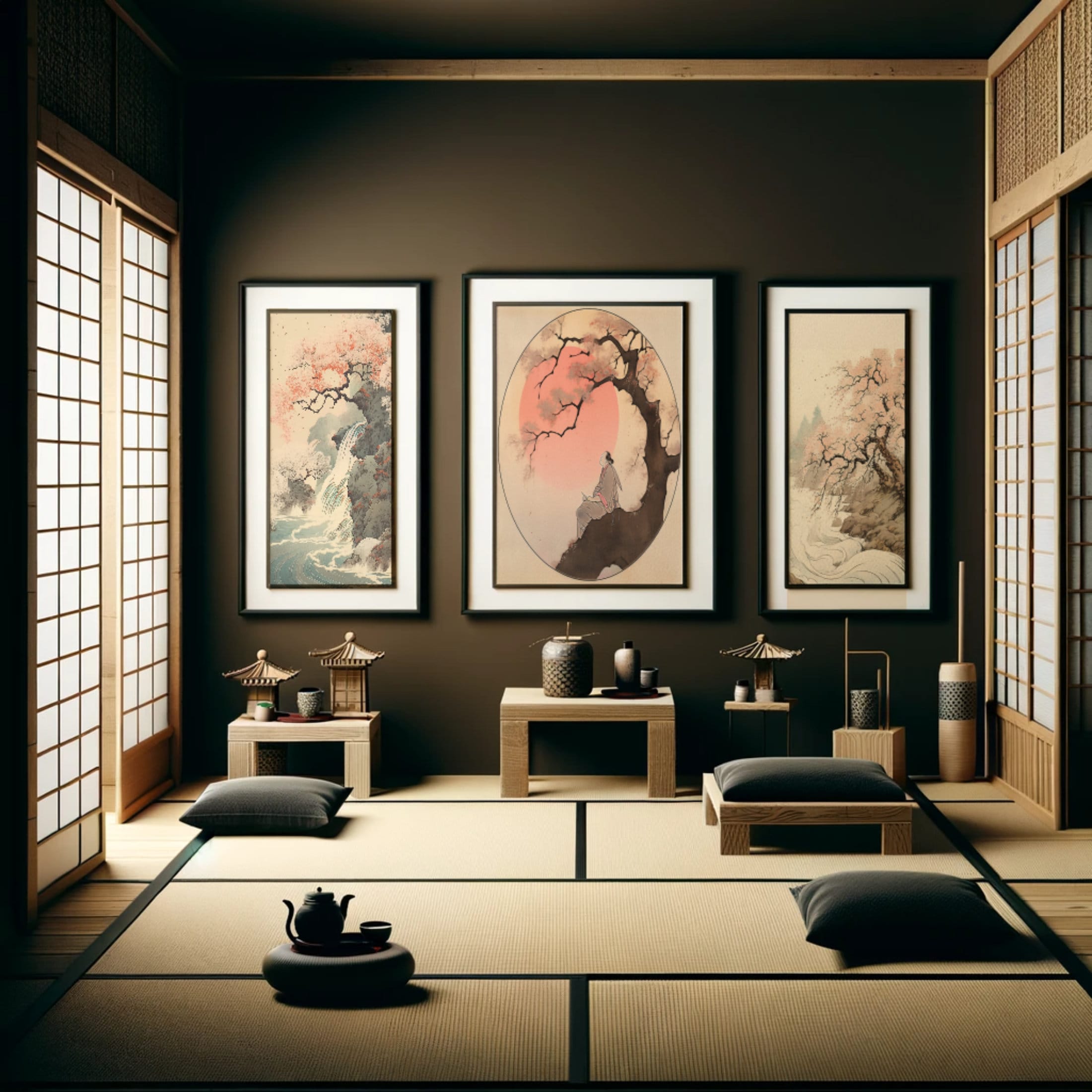 Japanese Style Poster Set, Set of 3, Digital Download, Home Decor ...