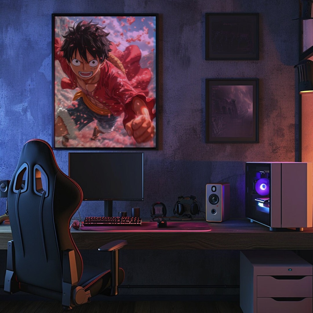 Luffy Poster, One Piece Poster, Anime, Digital Wall Art, Instant ...