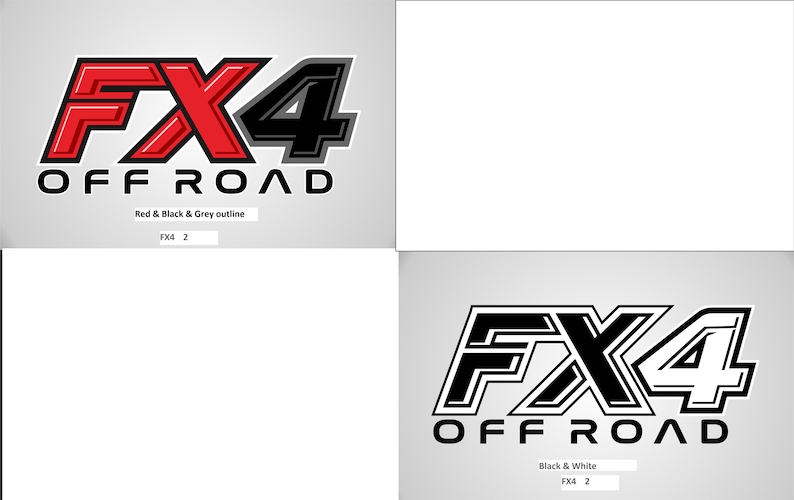 Ford FX4 Decals Fits Ford F150 F250 F350 Ranger Bed Side 2 Pices - Etsy