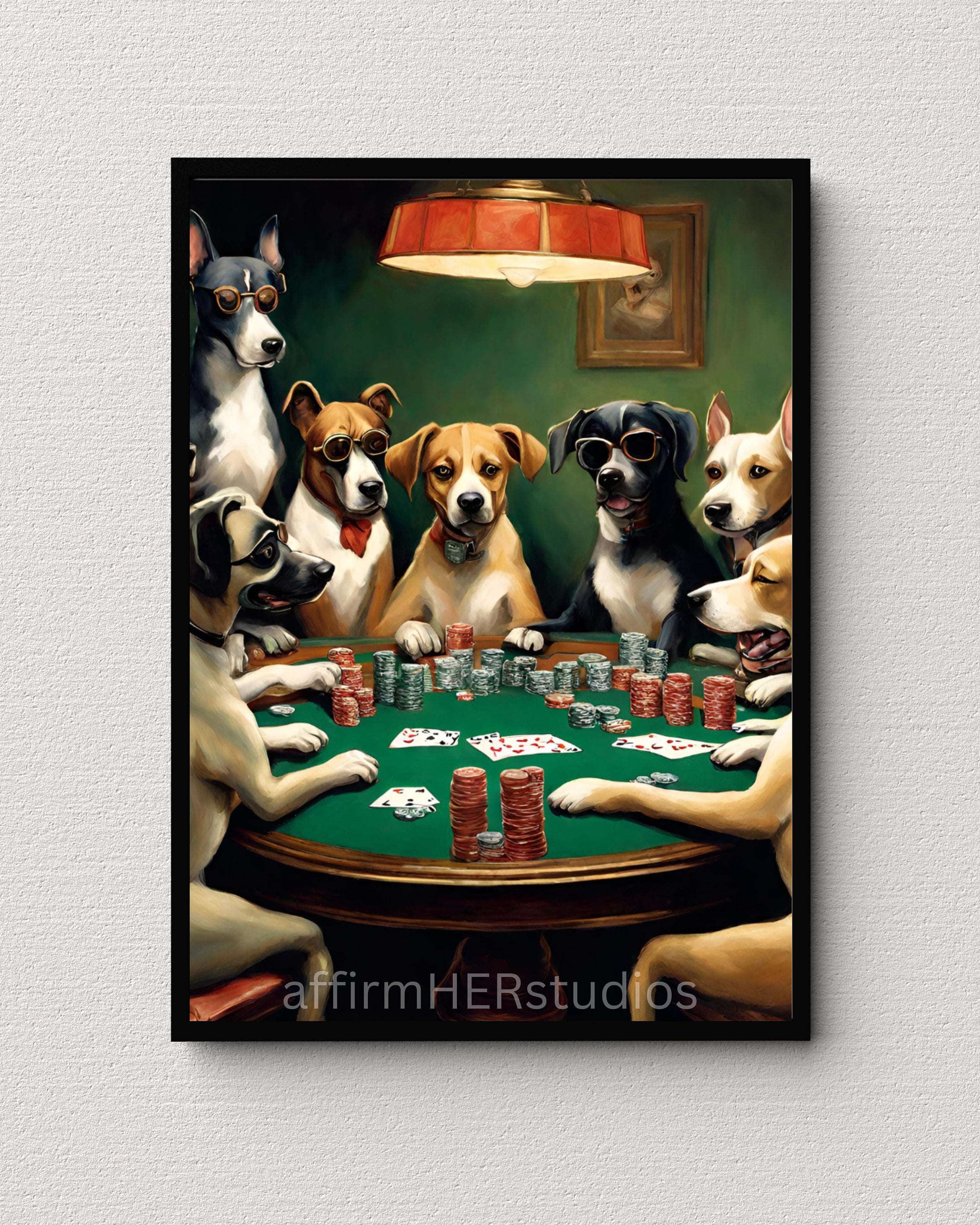 Dogs Playing Poker and Dogs in the Park 2 for 1 Digital Download- Wall ...