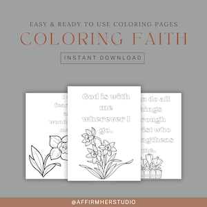 Coloring Faith: 50 Bible Affirmation Coloring Book for ALL AGES - Etsy