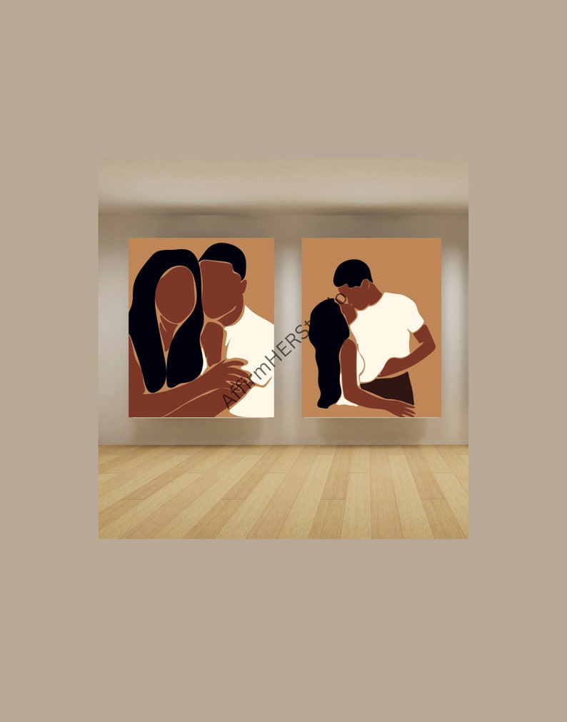Black Love Art, Black Couple Art, Digital Download - Etsy