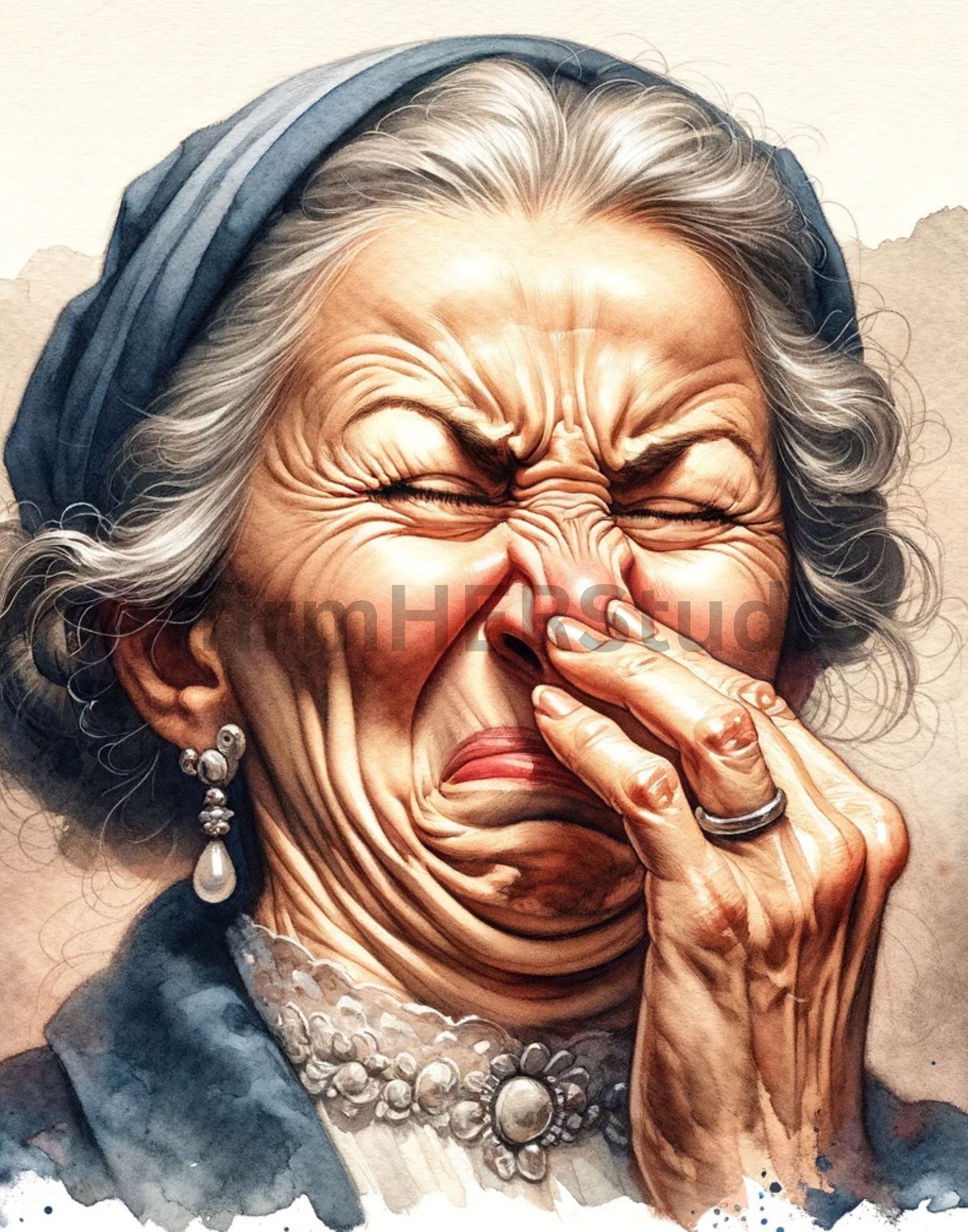 Humor Artwork,funny Grandma Digital Wall Art, Bathroom Wall Art - Etsy