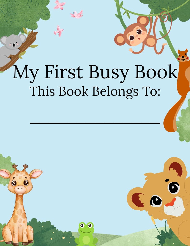 Busy Book Printable for Toddlers 10 Page Booklet| Preschool Learning ...