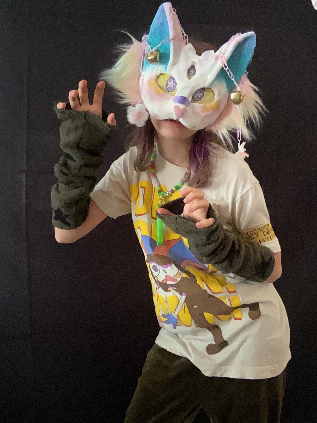 Kawaii Harajuku Therian Style Japanese Cat Mask - Etsy