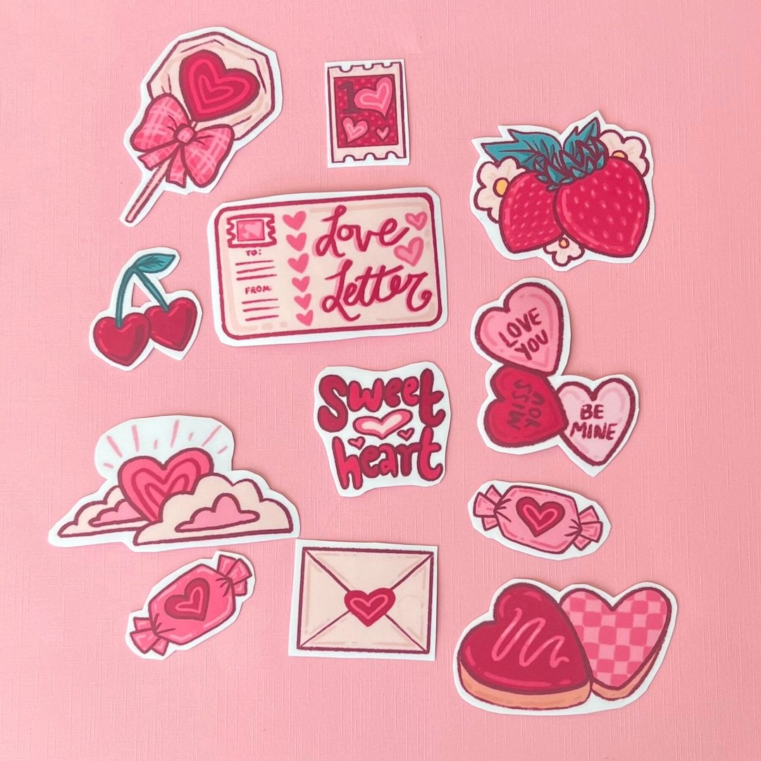 Lovecore Valentine's Day Sticker Pack - Etsy