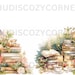 11 Watercolor Floral Book Border Clipart, Watercolor Flower Books ...