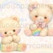 17 Cute Rainbow Themed Teddy Bear Clipart, Watercolor Pastel Teddies ...