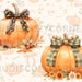 16 Fall Pumpkin With Bow Clipart Bundle, Watercolor Cozy Autumn ...