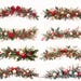45 Christmas Border Garland Clipart, Watercolor Festive Christmas ...
