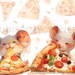 10 Cute Mice Eating Pizza Clipart, Printable Watercolor Mouse Bundle ...