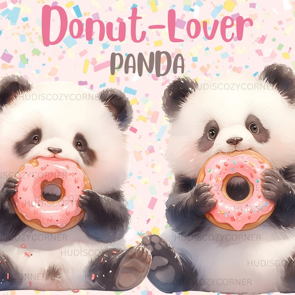 Panda Donut - Etsy
