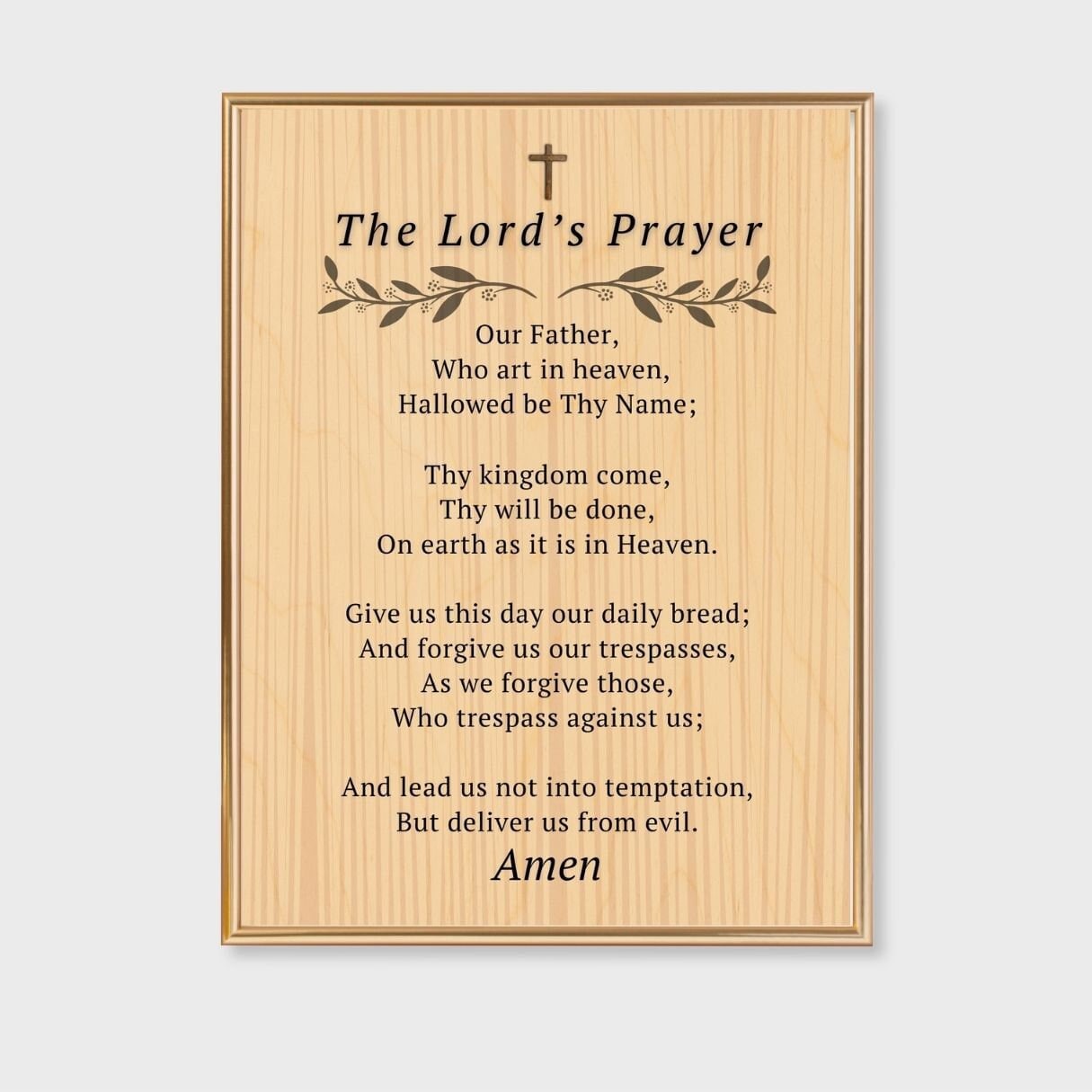 The Lord’s Prayer Wall Art Print, Our Father Prayer, Bible Verse ...