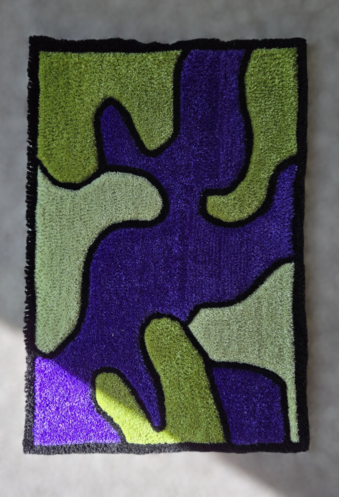 Purple and Green Rug/ Home Decor/ Wall Decor/ Kids Friendly Rug/ Gift ...