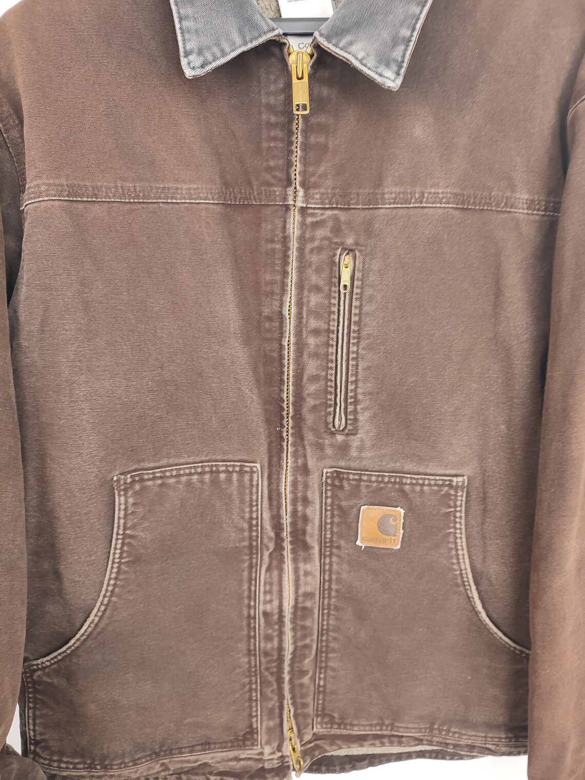 Vintage 90s Carhartt Detroit Chore Work 14806 Jacket Brown - Etsy