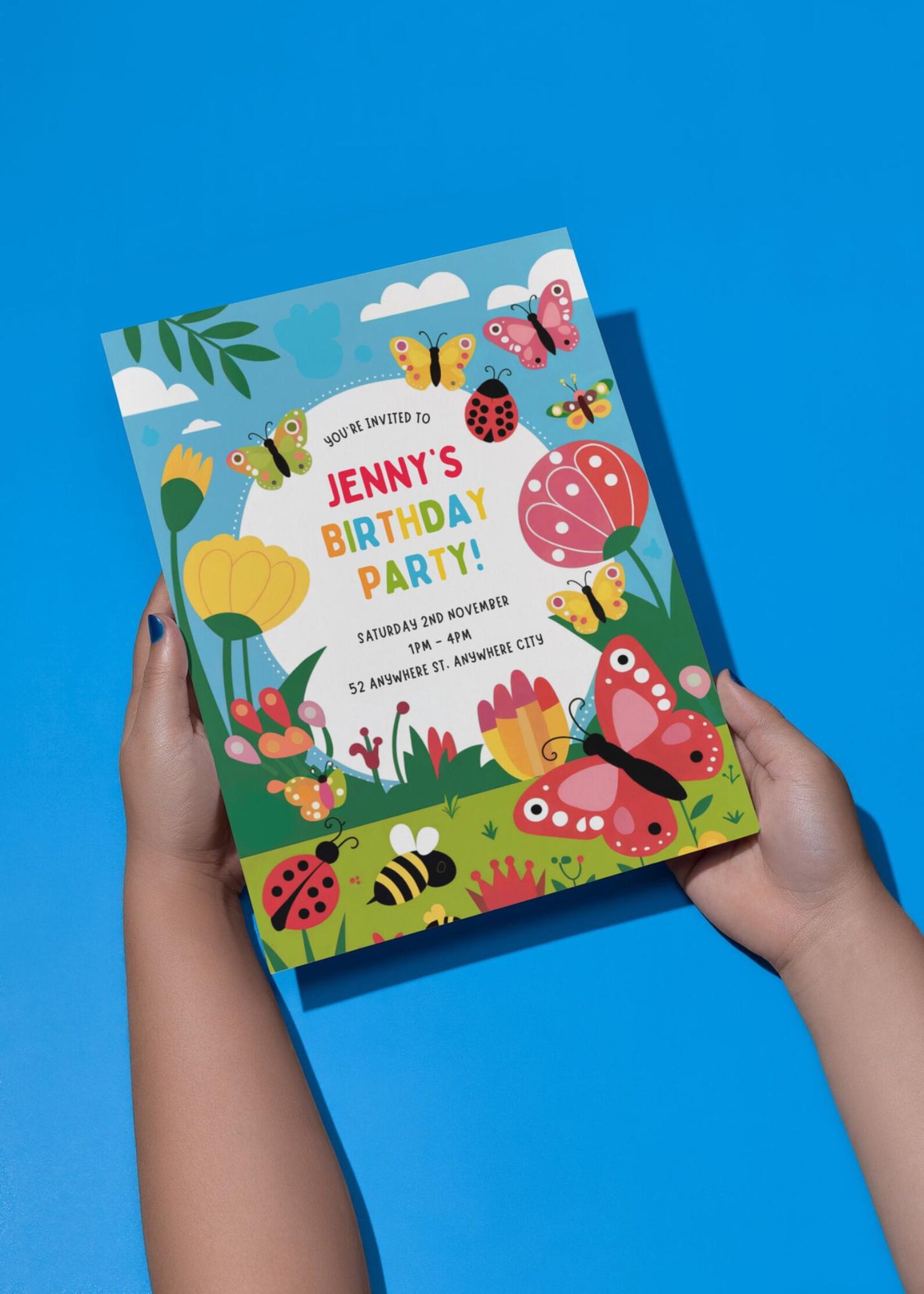 Custom Bugs and Insects Birthday Party Invitation | Garden Theme ...