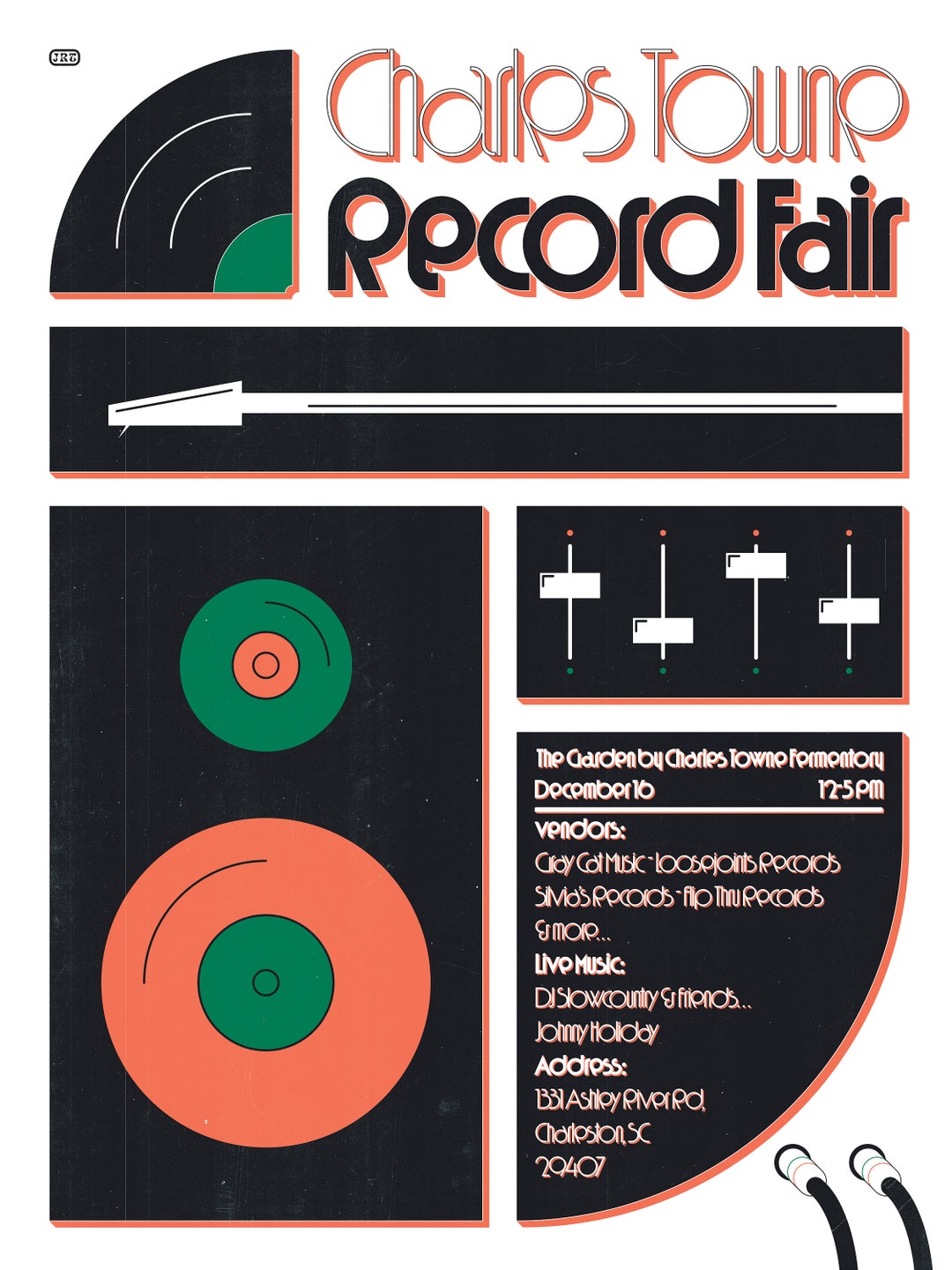 Charleston Towne Record Fair Poster - Etsy