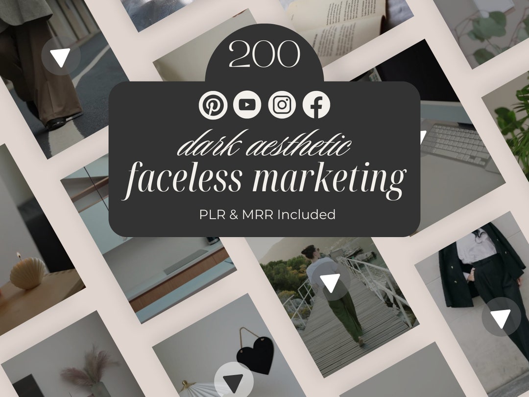 200 Dark Aesthetic Faceless Instagram Reels and Videos Bundle, Digital ...