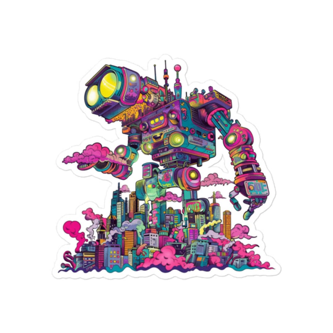 Psychedelic Robot 6 - Etsy