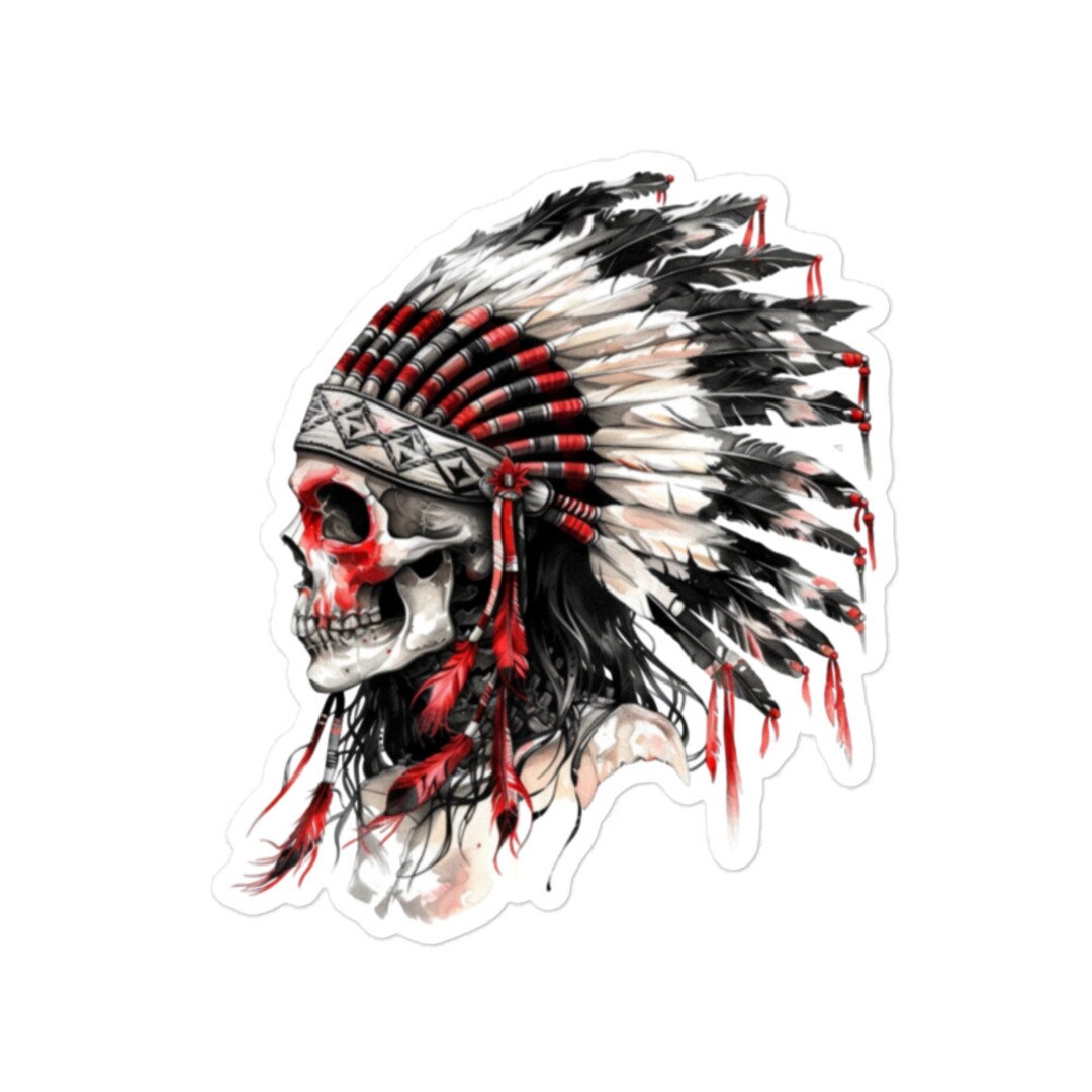 Native American Tribal Skull - Etsy