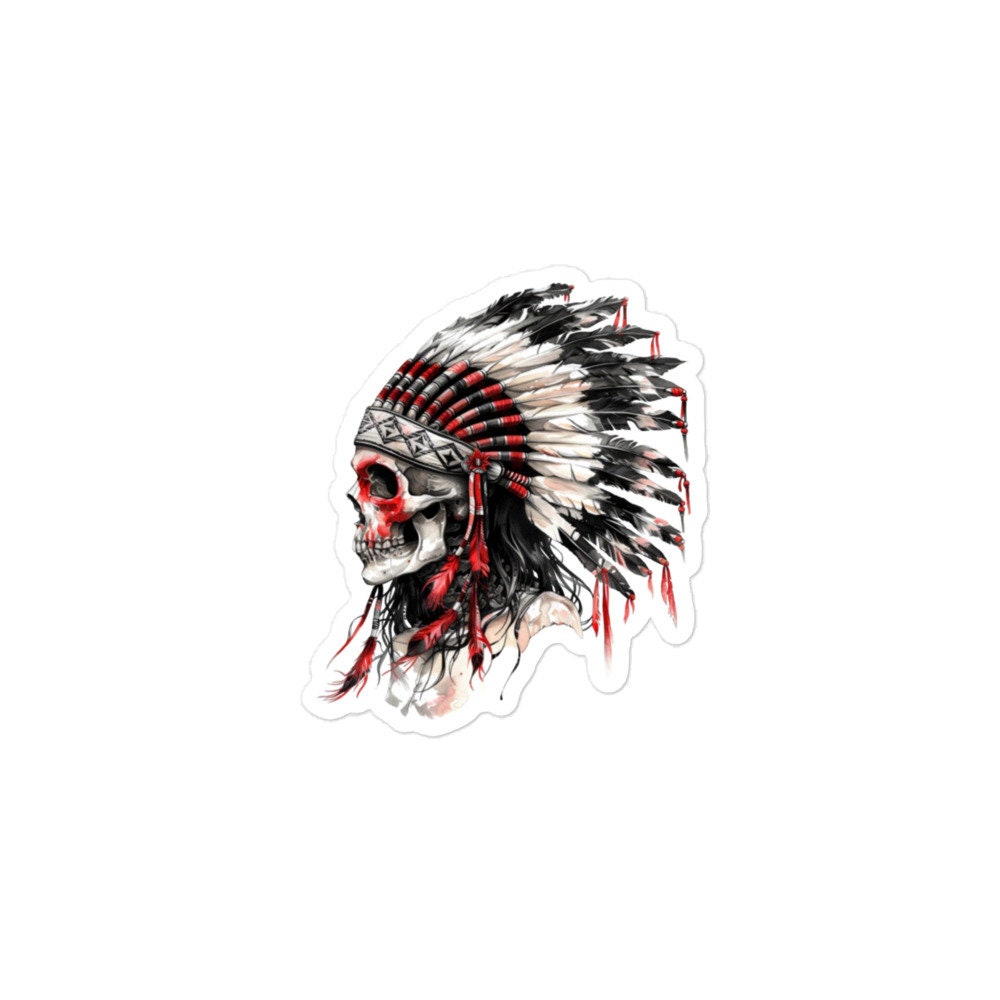 Native American Tribal Skull - Etsy