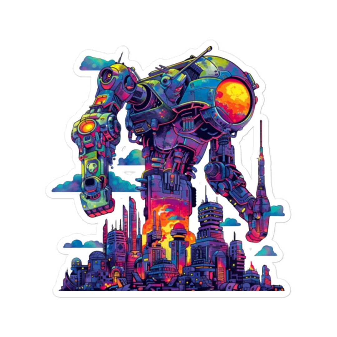 Psychedelic Robot 1 - Etsy