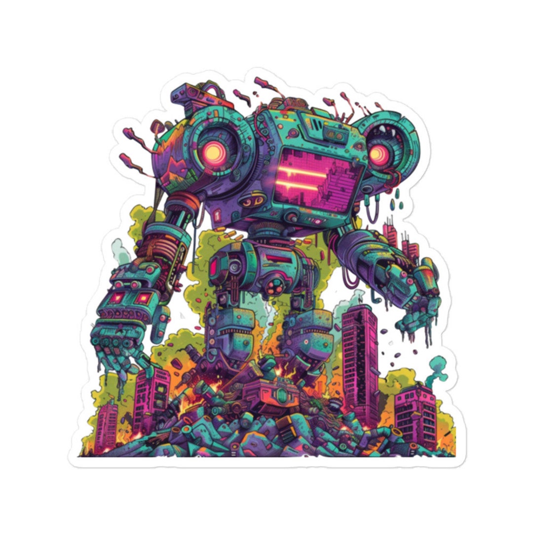 Psychedelic Robot 3 - Etsy