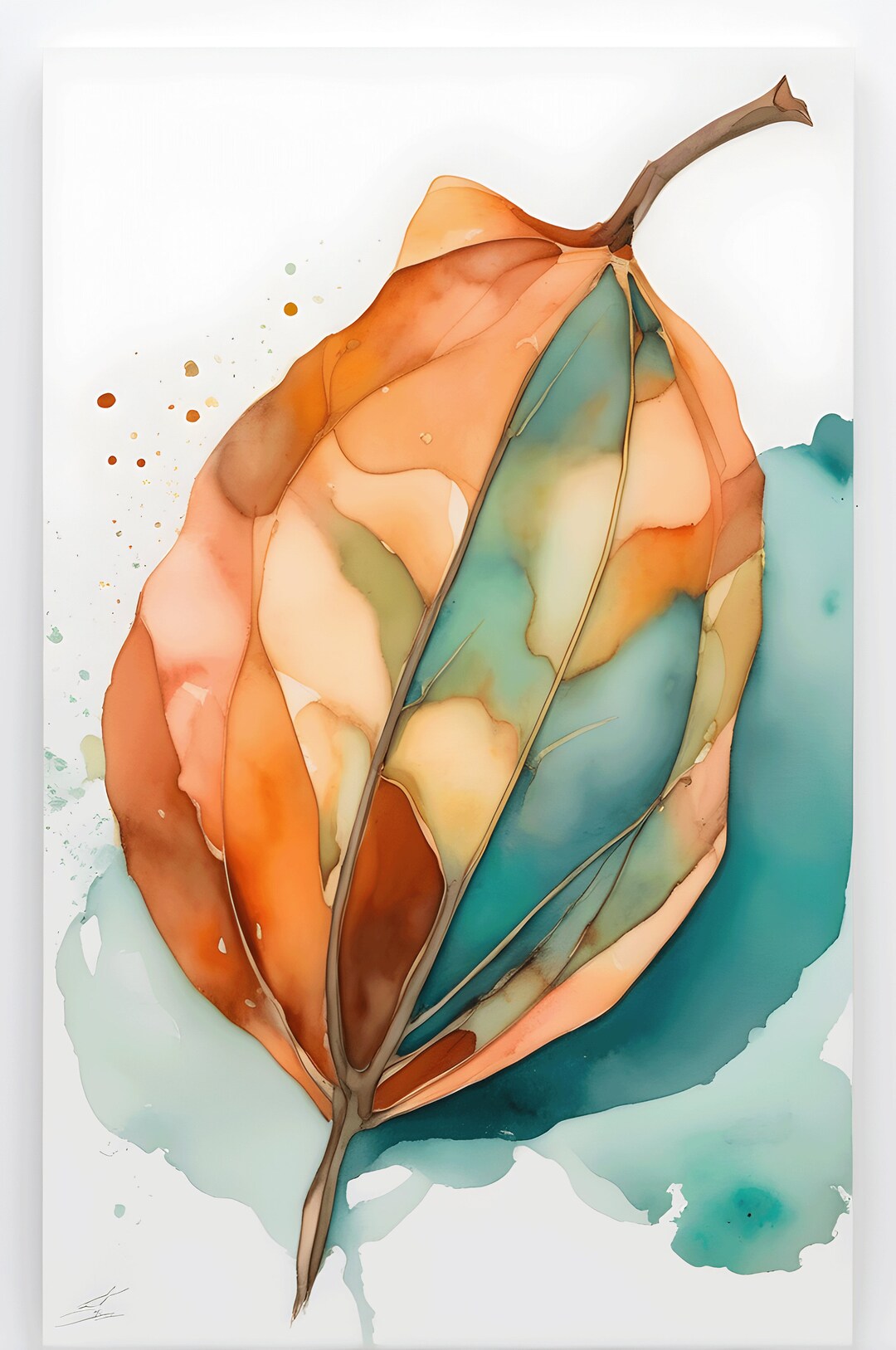 Watercolor and Ink Seed Pod - Etsy